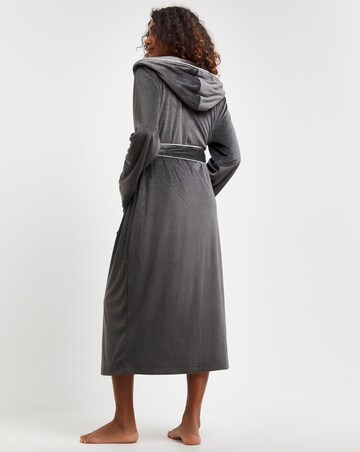 Pretty Secrets Velour Ribbed Maxi Dressing Gown | Ambrose Wilson
