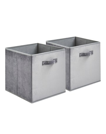 Set of 2 Velvet Storage Baskets | Ambrose Wilson