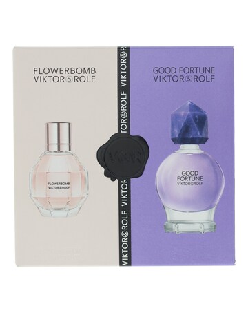 Viktor Rolf 2 Piece Gift Set: EDP Flowerbomb 7ml - EDP Good Fortune 7ml ...