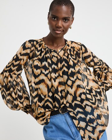 Printed Georgette Button Through Blouse | Ambrose Wilson